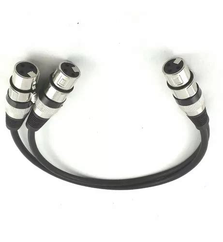 Cabo Xlr Splitter Y 1 Fêmea X 2 Fêmea 20 Centimetros Mebuscar Brasil
