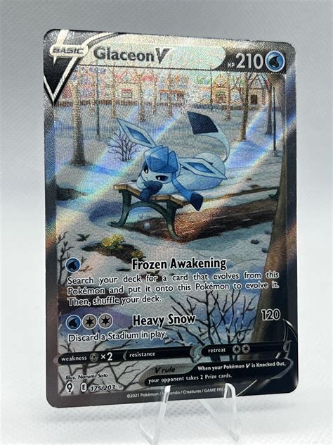 Mavin Glaceon V Evolving Skies Alternate Art Pokemon Mint