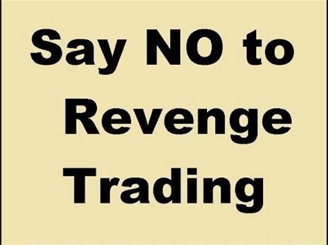 SAY NO TO REVENGE TRADING IN FOREX VIX YouTube