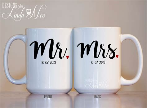 Personalized Mr And Mrs Mug Mr And Mrs Coffee Mugs Couples Etsy Ireland
