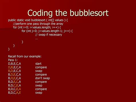 sorting array the bubblesort ppt download