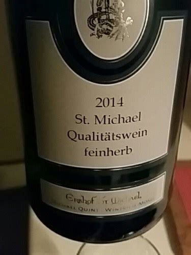 Erbhof St Michael Mosel Qualitatswein Feinherb Vivino