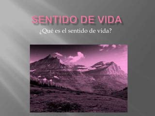 Sentido De Vida PPT Descarga Gratuita