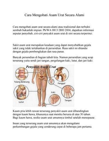 Cara Mengobati Asam Urat Secara Alami Dan Terbukti Sembuh By Morinda