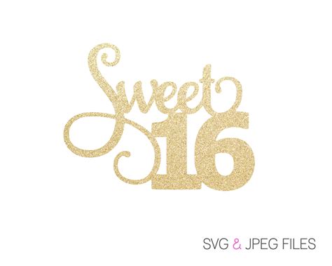 Sweet 16 SVG Sixteenth Birthday SVG 16th Birthday Etsy
