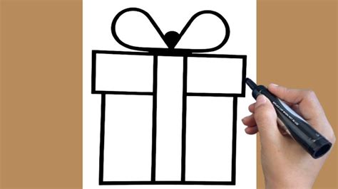 C Mo Dibujar Una Caja De Regalo Muy F Cil Youtube