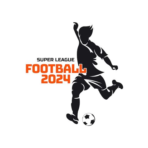 Jugador de fútbol silueta pateando una pelota Vector Premium