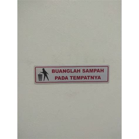 Jual Stiker Anodaiz Buanglah Sampah Jagalah Kebersihan Shopee Indonesia