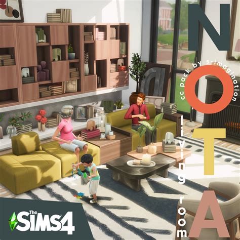 NOTA Living Room CC Pack S Imagination On Patreon Living Room Sims 4