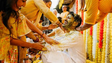 Immersing In Yellow Capturing The Vibrant Haldi Ceremony In Indian