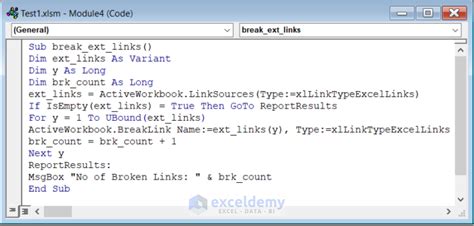 Excel VBA To Break Links 4 Examples ExcelDemy