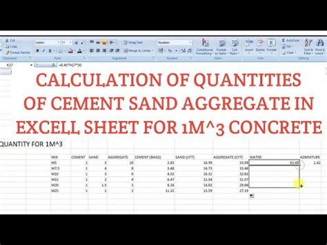 Concrete Mix Design Excel Format Mypassa