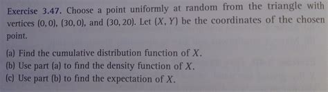 solved exercise 3 47 choose a point uniformly at random