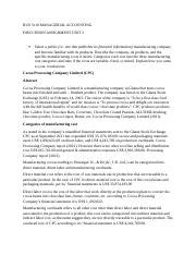 DISCUSSION ASSIGNMENT UNIT 2 Docx BUS 5110 MANAGERIAL ACCOUNTING