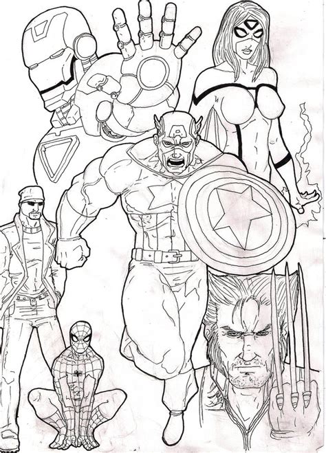Dibujos Para Colorear De Los Vengadores Juntos Dibujos Para Colorear