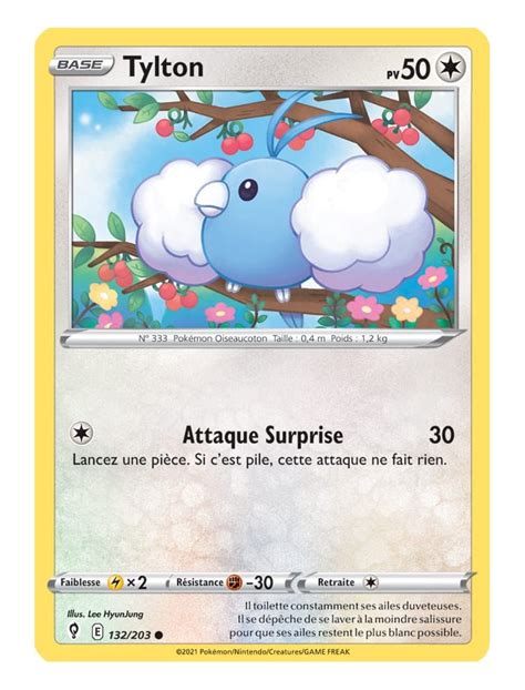 FR Pokémon Carte EB07 132 203 Tylton