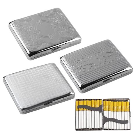 Gobesty Zigarettenetui 20 Zigaretten 3 Stück Zigarettenbox Metall