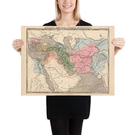Old Alexander The Great Empire Map Vintage Macedonian Etsy