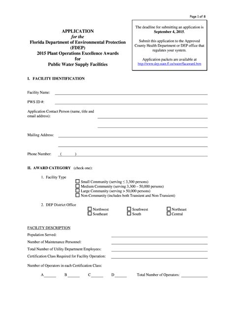 Fillable Online Dep State Fl B1996b DEP Water Treatment Plant
