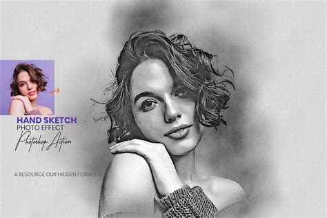 Photoshop Action Hand Sketch Photoshop Action