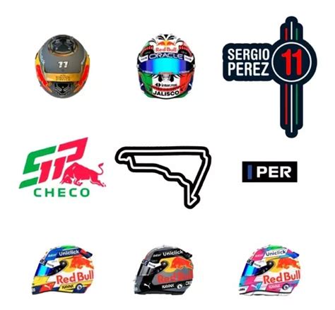 Stickers Calcomanias Sergio Checo Perez Redbull F Vinil En Venta En