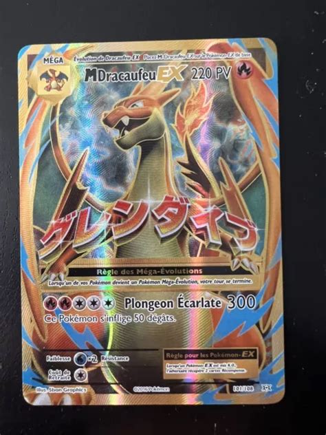 CARTE POKÉMON M Dracaufeu Mega Ex 101 108 FA XY12 Évolution FR EUR 77