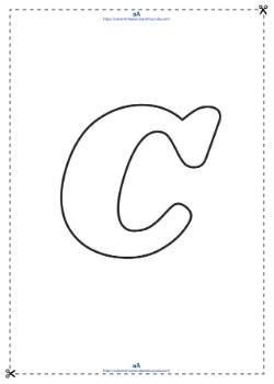 ᐅ Letra C Mayúscula Estilo Serif Para ImprimirPDF 2024