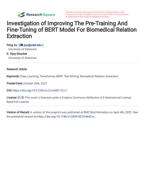 PDF Investigation Of Improving The Pre Training And Fine Tuning Of