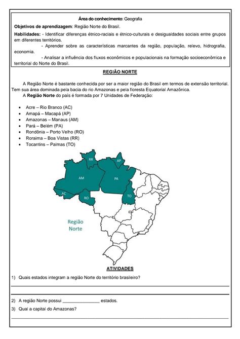 Atividades Sobre A Região Norte FILECLOUD