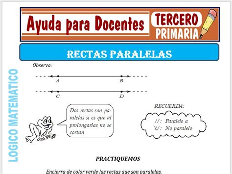 Rectas Paralelas Y Perpendiculares Para Tercero De Primaria Fichas