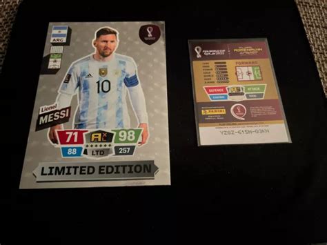 Panini Adrenalyn Xl Qatar Lionel Messi Xxl Limited Edition Fifa World