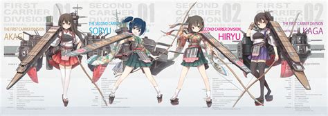 Kaga Akagi Souryuu And Hiryuu Kantai Collection Drawn By Isegawa