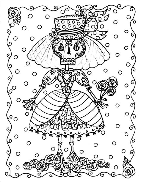 Dibujos De Esqueleto De Halloween Para Adultos Para Colorear Para