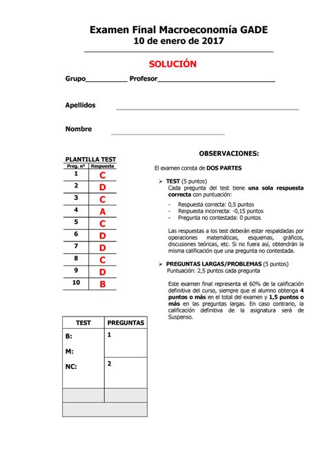 Examen 10 Enero 2017 Preguntas Y Respuestas Examen Final