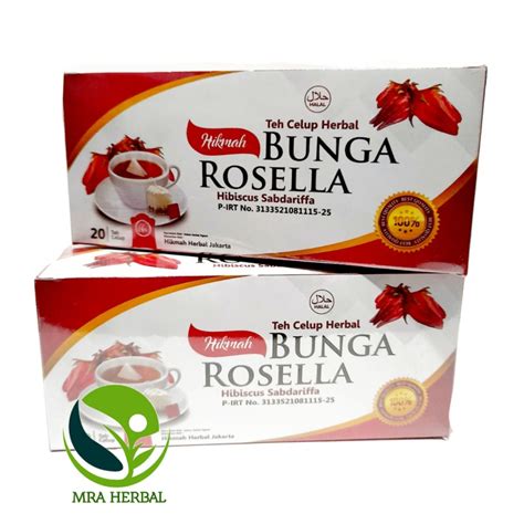 Jual Teh Celup Bunga Rosella Rosela Hikmah Herbal Asli Original