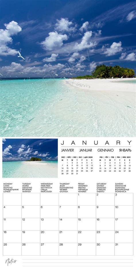 Maldives Islands Wall Calendar By Dreaming Of Maldives