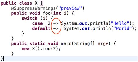 switch in java