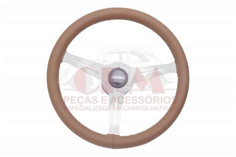 Volante Fusca Brasilia Marrom 76 Cubo 80 Cls Mr Lotse CRM Peças e