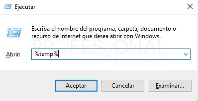 Donde están los archivos temporales en Windows 10 y como eliminarlos
