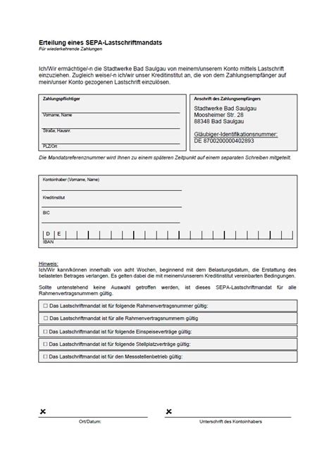Formular Sepa Lastschriftmandat Kostenlos Handaru Hastanta