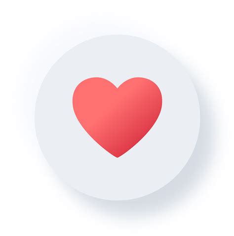 Neumorphic Heart Icon Neumorphism UI Button 11894015 PNG