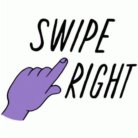 Purple Hand With Caption Swipe Right Sticker Peachieand Eggie Google