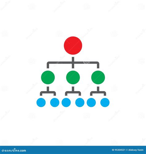 Organizational Chart Icon Vector Hierarchy Solid Logo Stock Vector