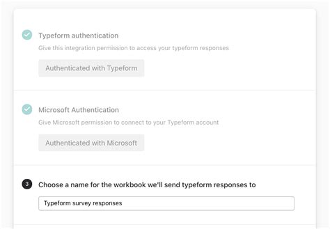 excel online integration installation and setup help center typeform
