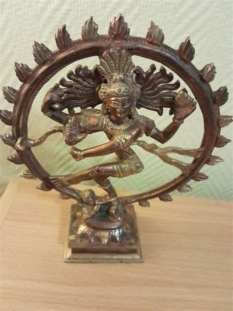 Kolekcjonerska figurka bogini shiva mosiądz kolor złoty Gliwice