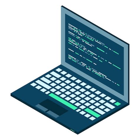 Premium Vector Isometric Laptop D Isometric Laptop Computer Abstract