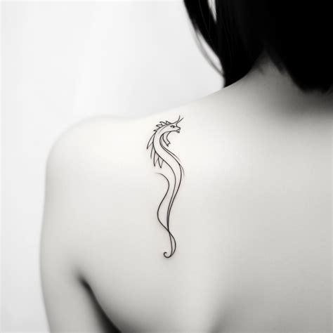 Minimalist Tiny Dragon Tattoos