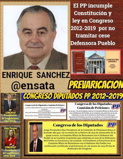 ENRIQUE SANCHEZ on Twitter El PP incumple Constitución y ley en