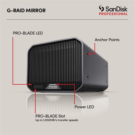 Sandisk Professional G Raid Mirror 24TB Camerakit Ie