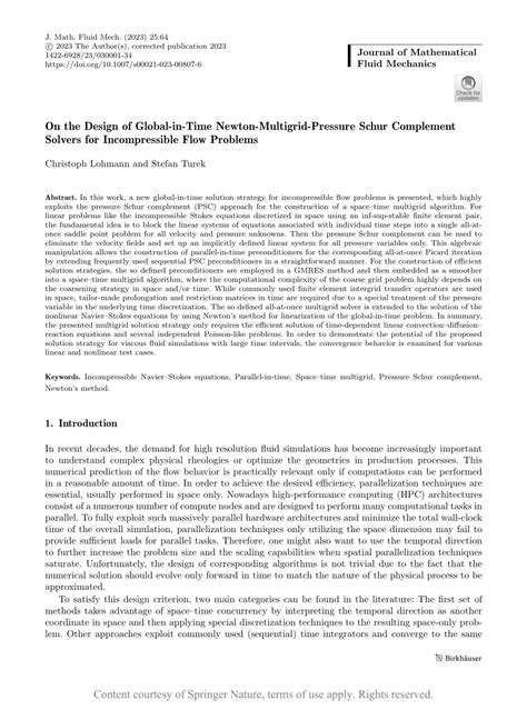 pdf on the design of global in time newton multigrid pressure schur complement solvers for
